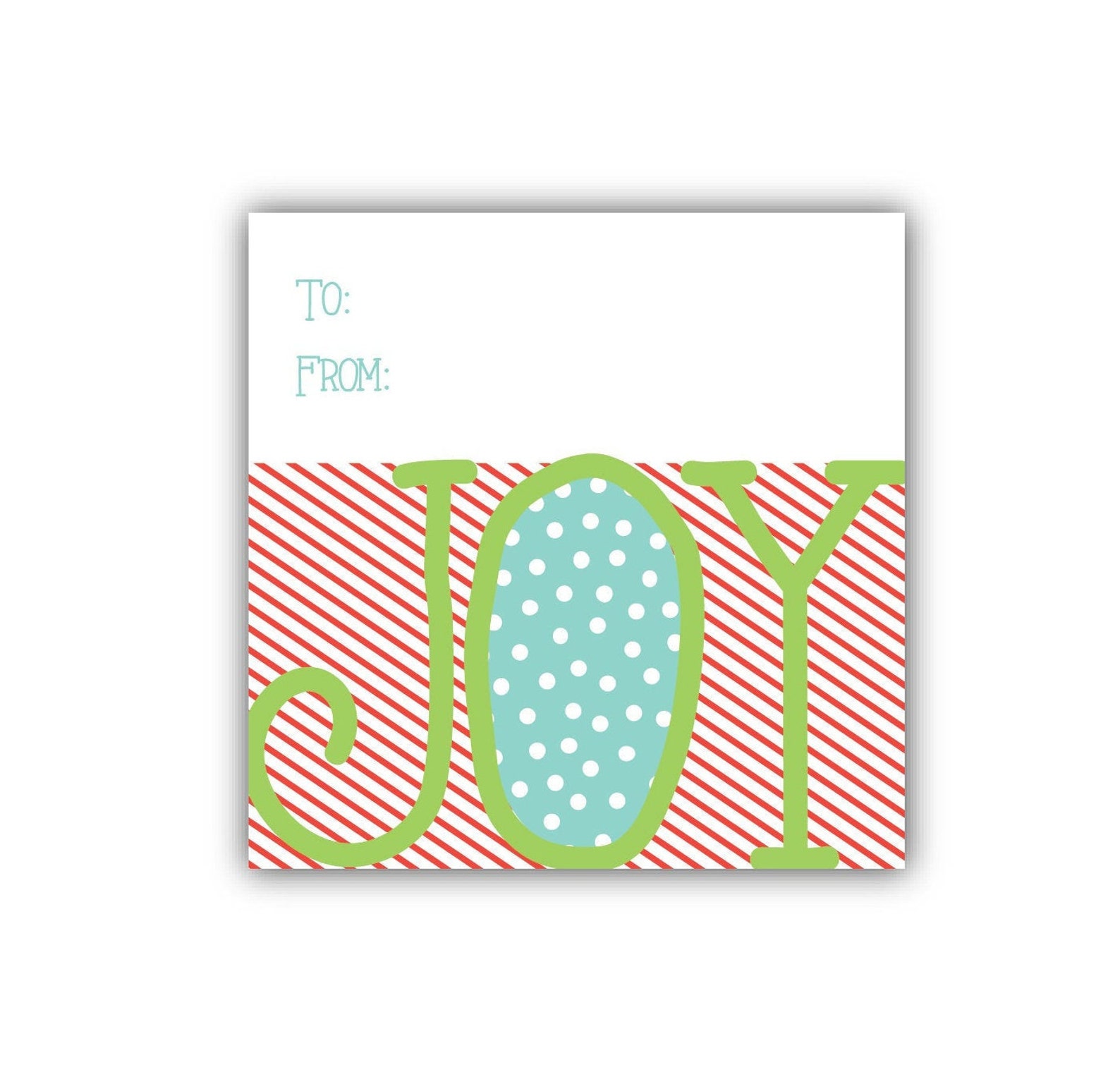 Christmas Printable Gift Tags Joy Gift Tag Printable | Etsy