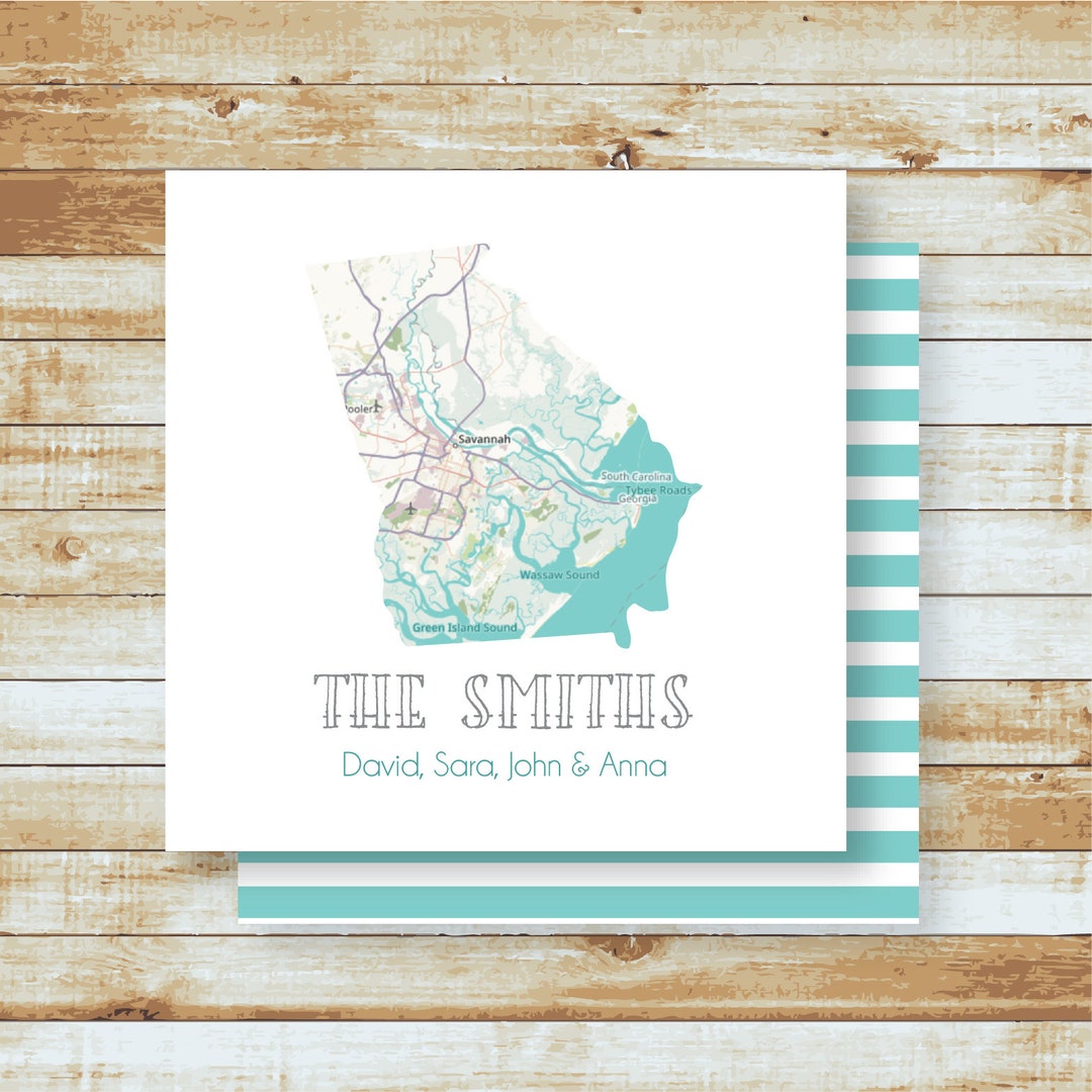 Personalized Hometown Map Gift Tags | Map Calling Cards | Map Gift ...