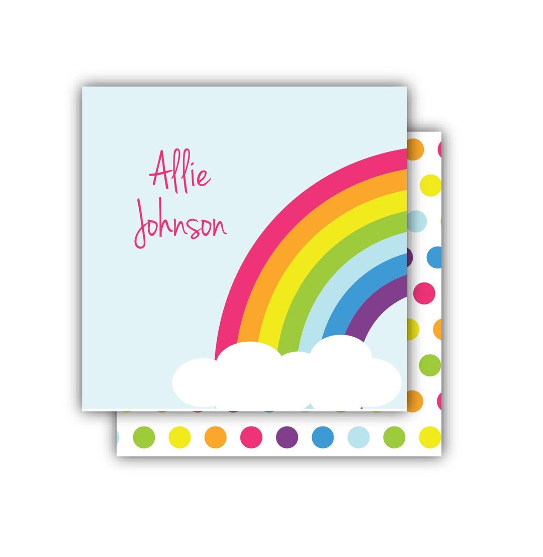 Rainbow Gift Tags | Personalized Gift Tag | Calling Cards | Enclosure ...
