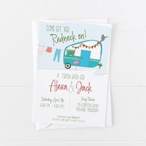 REDNECK BASH Invitation | Birthday Party | Graduation Party | Fish Fry ...