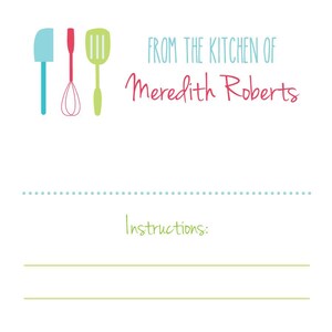 Personalized Food Label | "from the Kitchen Of" Stickers | Baked Goods ...