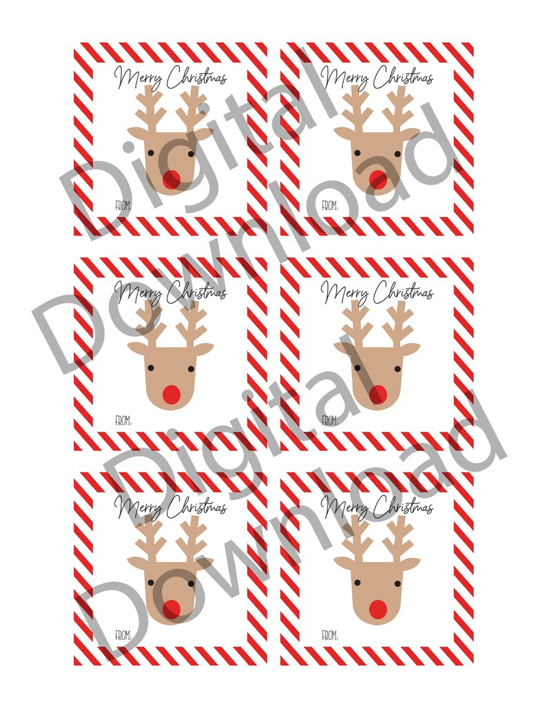 Reindeer Printable Gift Tags | Kids Printable Christmas Tags ...