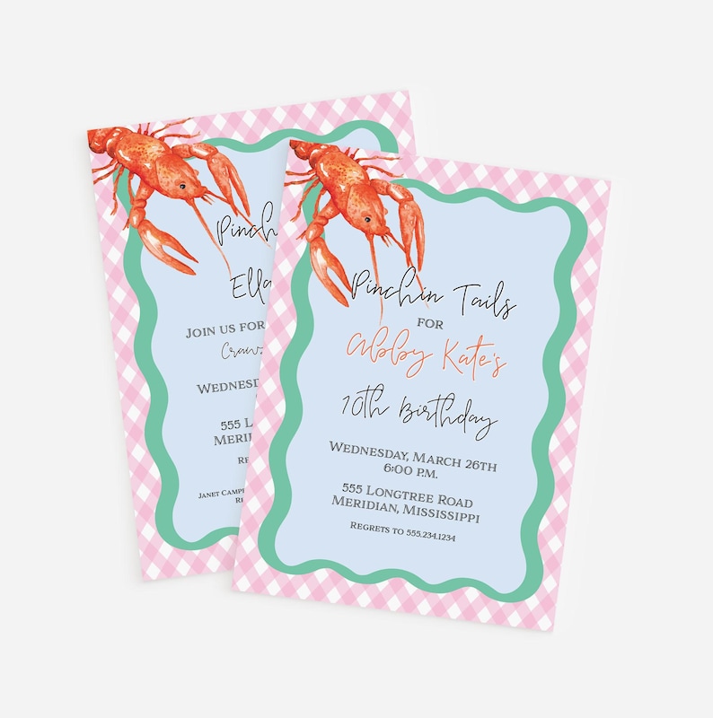 Crawfish Boil Invitation | Crawfish Birthday | Graduation Party ...