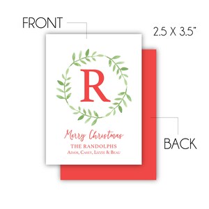 Monogram Christmas Gift Tags | Personalized Holiday Gift Tags ...