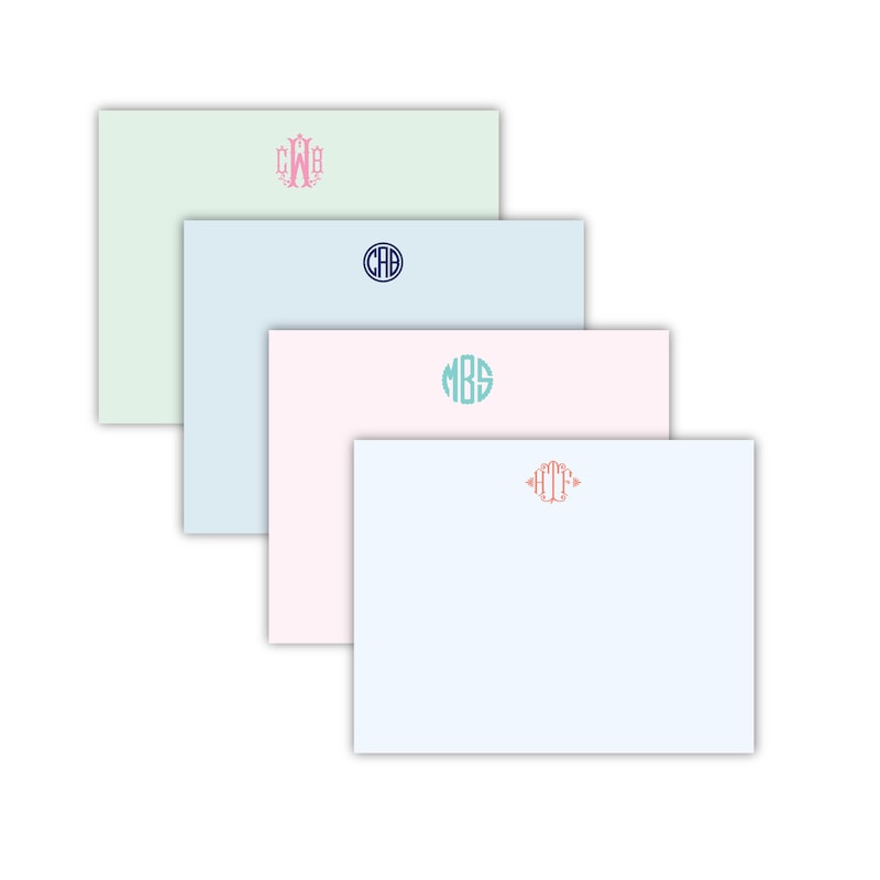Monogrammed Note Cards - Etsy