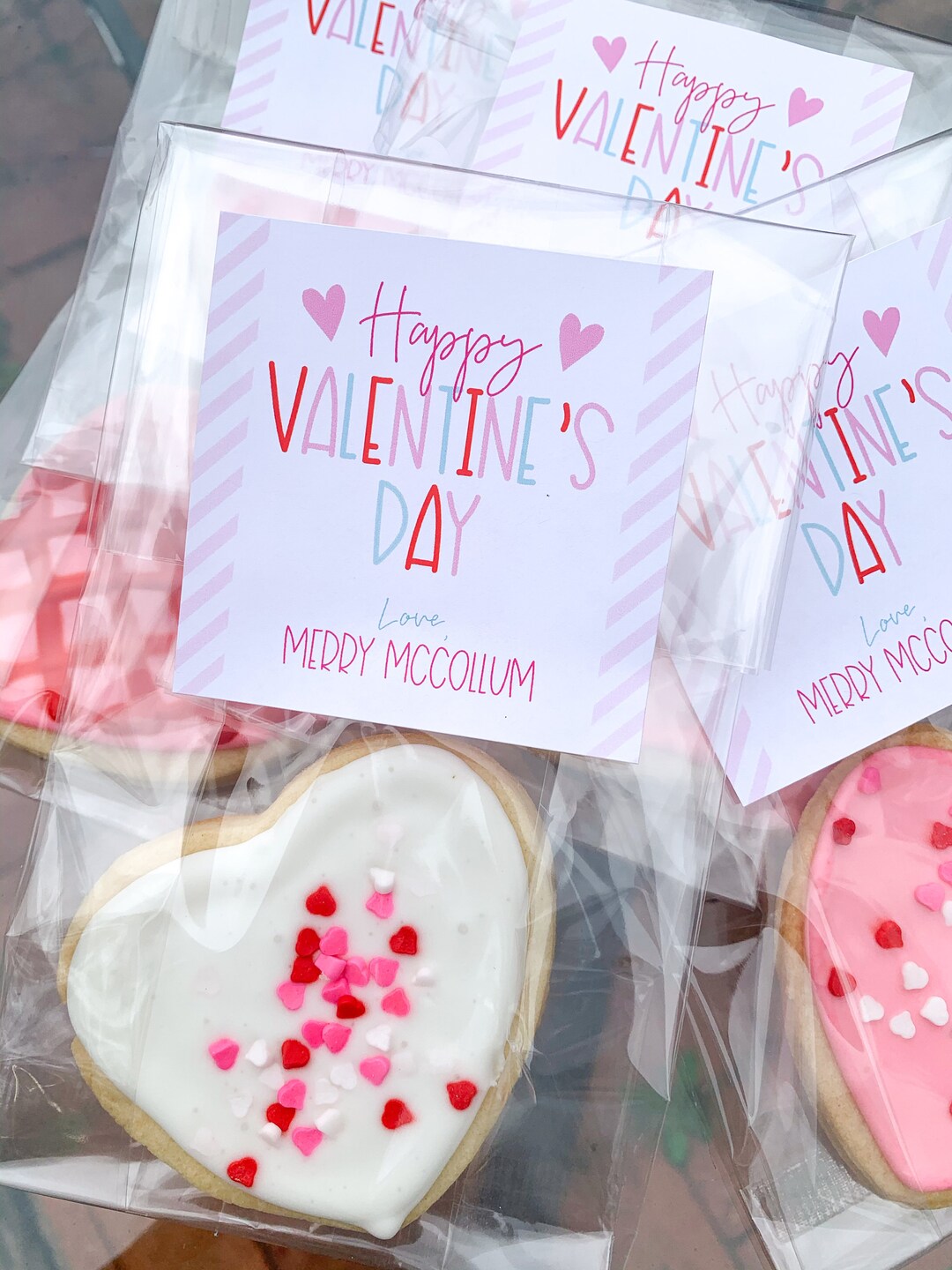 Personalized Happy Valentine Sticker | Kids Valentine Gift Tag ...