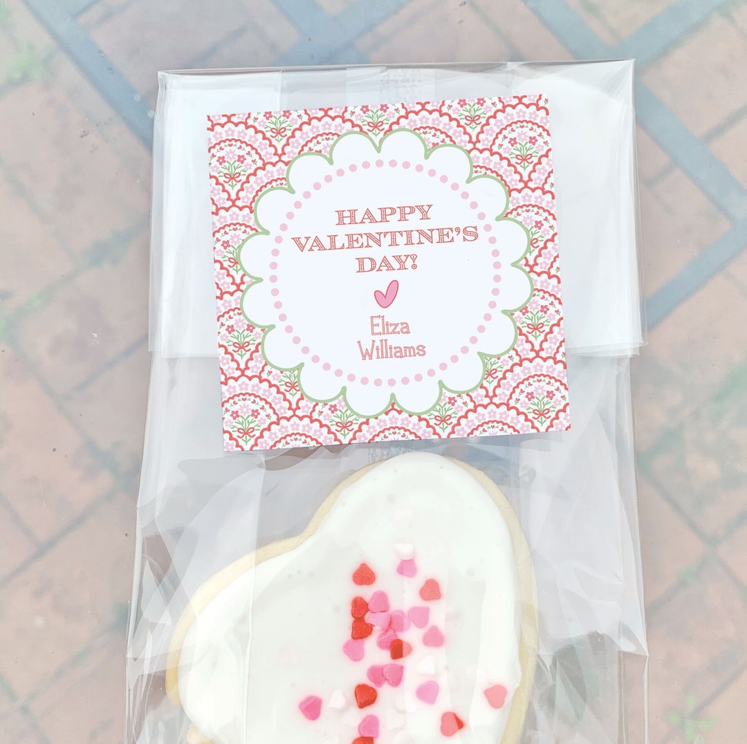 Happy Valentine Sticker | Kids Valentine Gift Tag | Valentine Favor ...