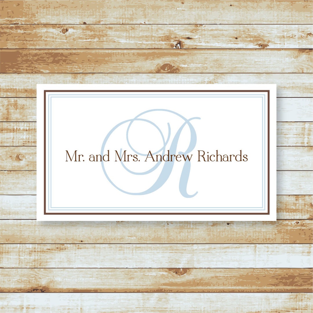 Personalized Calling Cards | Formal Gift Card | Couples Enclosure Card ...