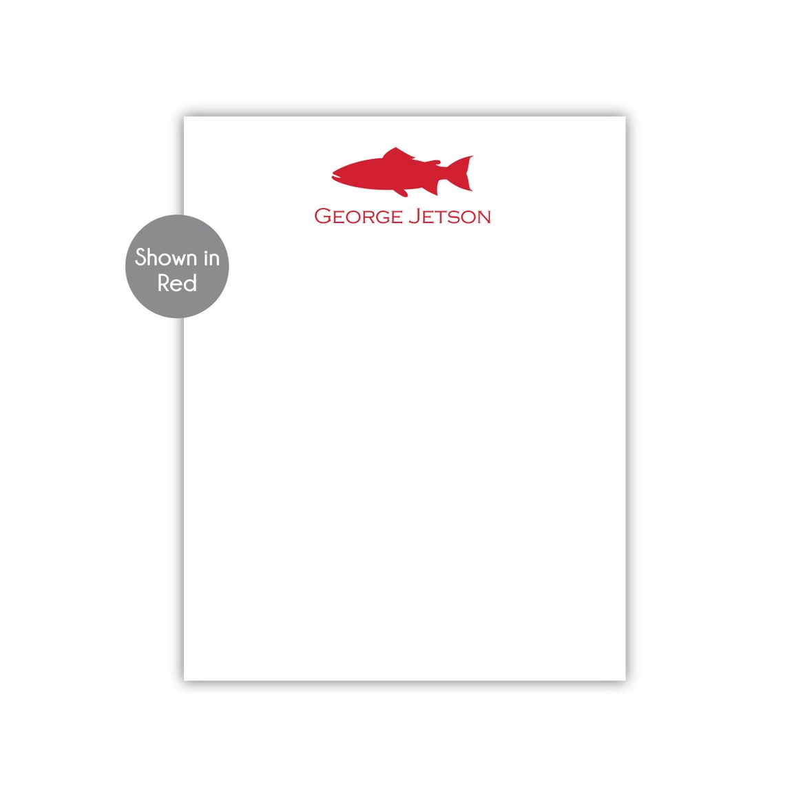 Personalized Fish Stationery Fish Note Cards Flat Note - Etsy Italia