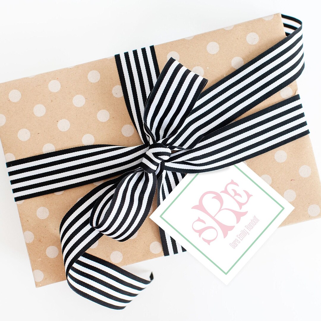 Personalized Monogram Gift Tags | Calling Cards | Gift Stickers ...