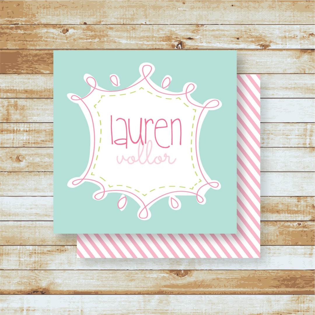 Personalized Girl Gift Tags | Calling Card | Enclosure Card | Gift ...