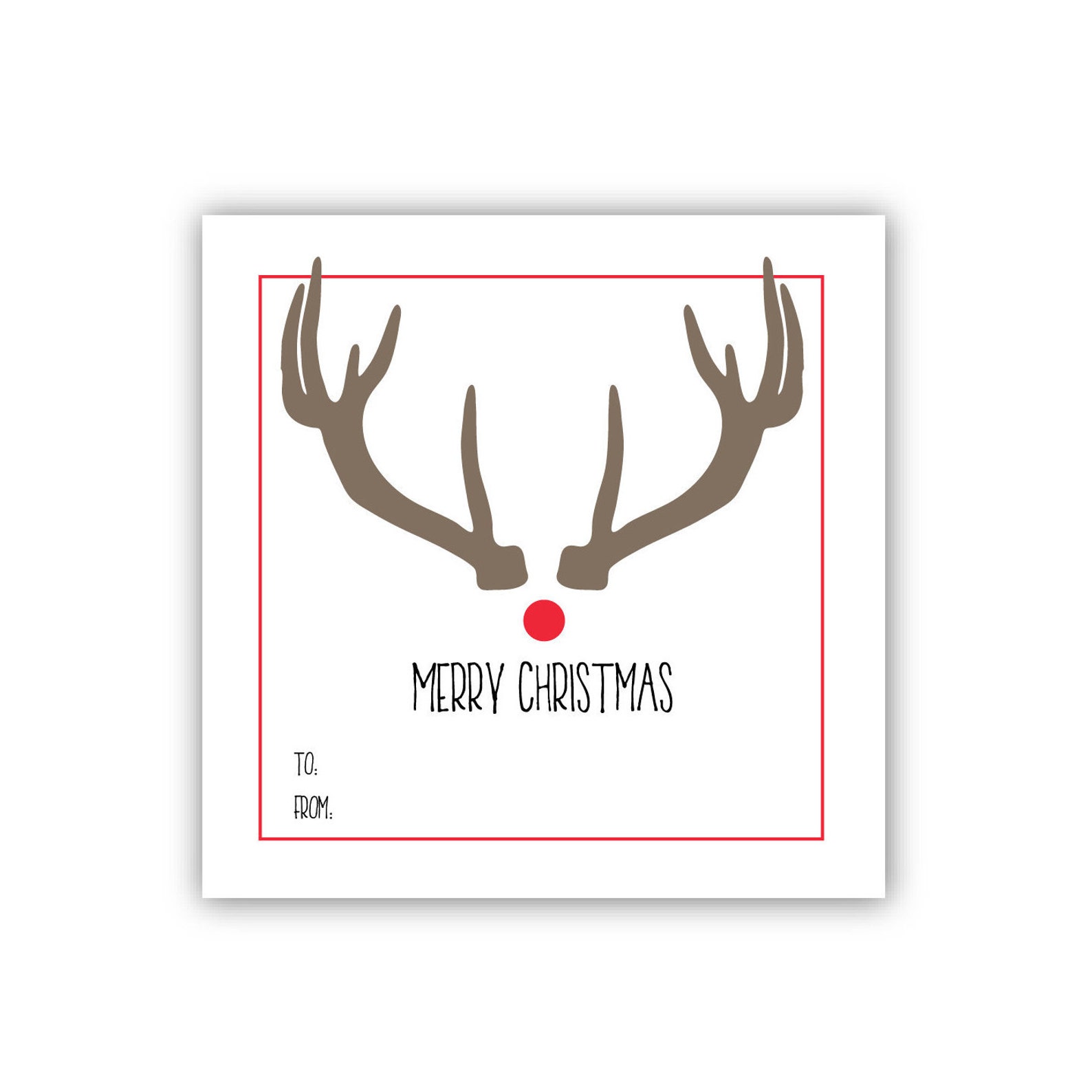 Rudolf Gift Tags Instant Download Printable Rudolf Tags - Etsy