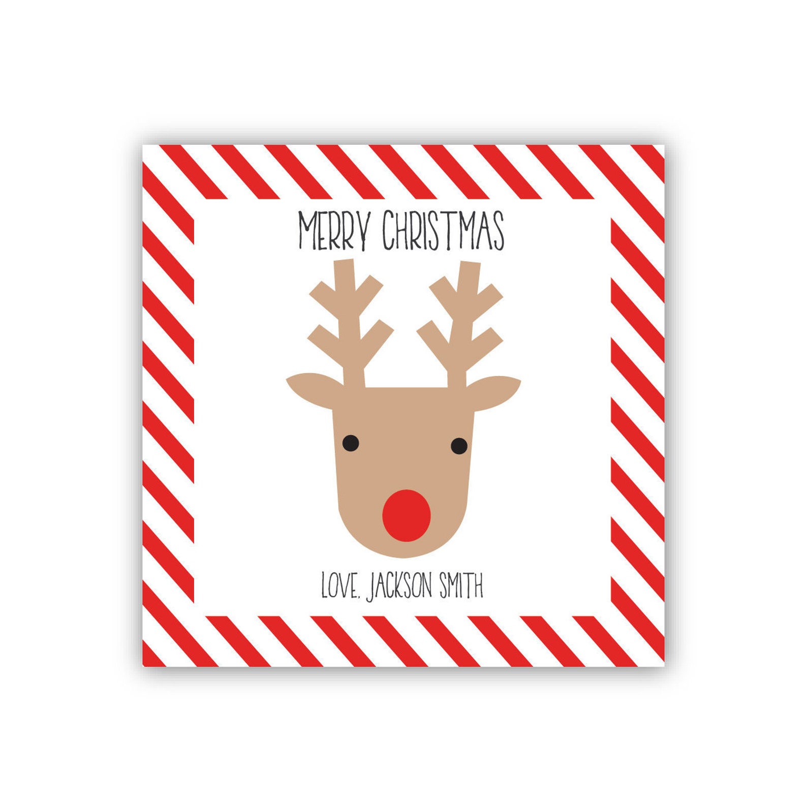 Reindeer Gift Tags Personalized Holiday Gift Tags Kids - Etsy
