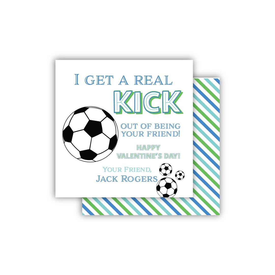 Soccer Ball Valentine | Non-candy Valentine | Class Valentine Tag ...