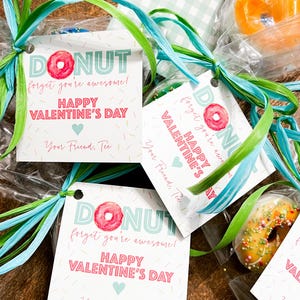 Donut Squishy Valentine Tag | Non-candy Valentine | Class Favor Tags ...