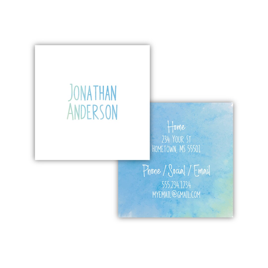Personalized Camp Cards | Kids Contact Cards | Boy Camp Cards | Boy ...