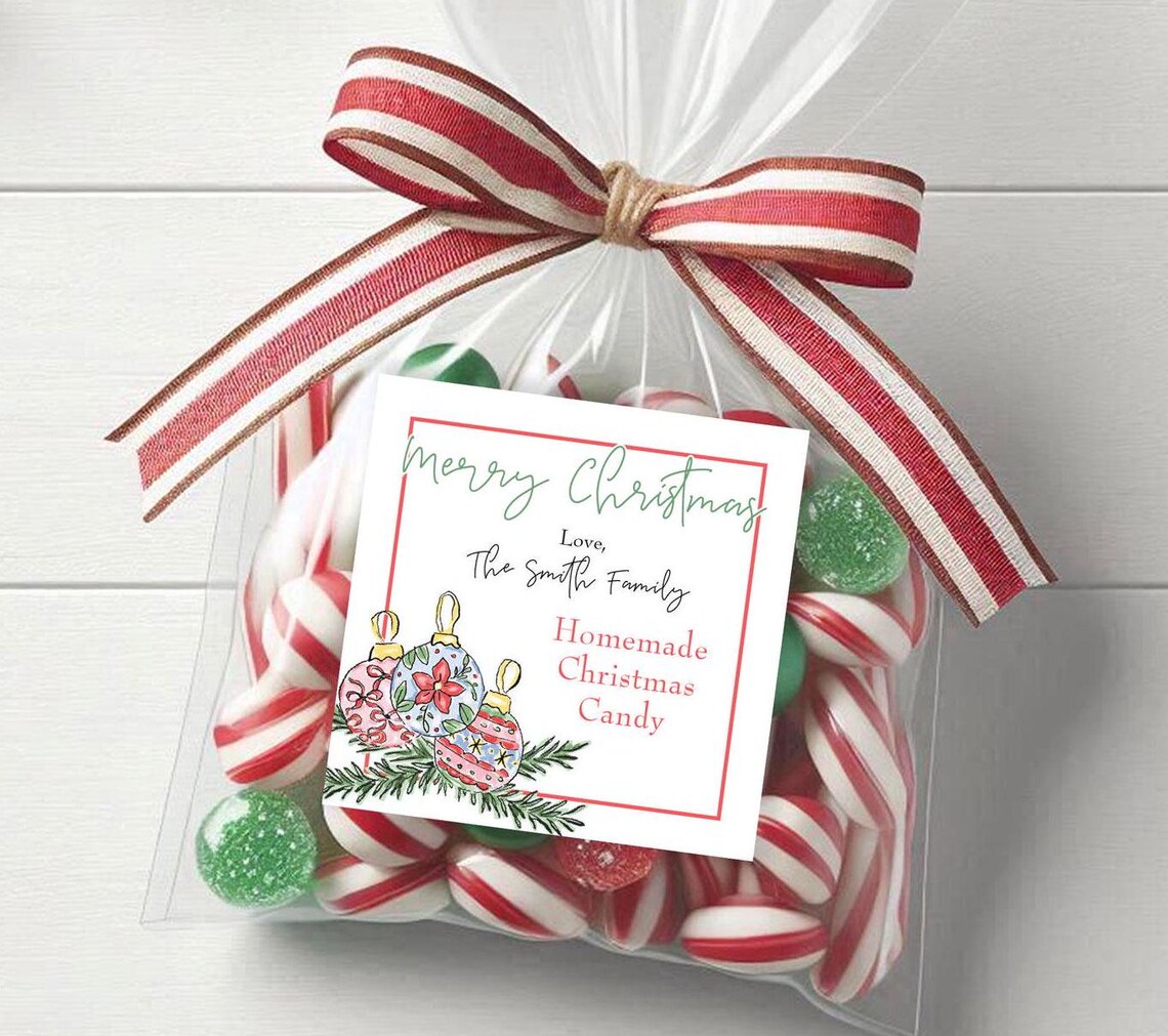 Christmas Treat Labels | Christmas Food Stickers | Holiday Gift ...