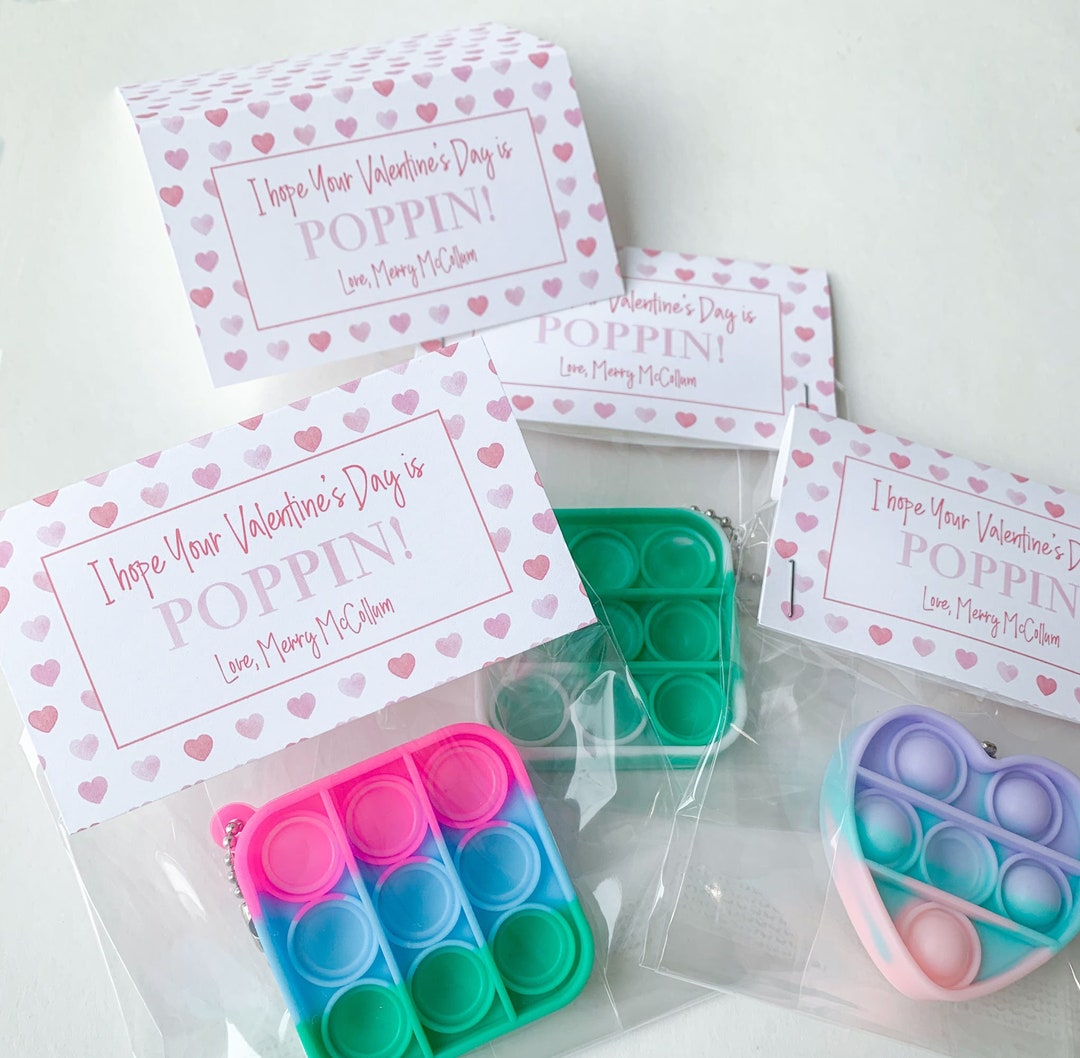 Personalized Valentine Treat Topper | Kids Valentine Favor Tag | Girl ...