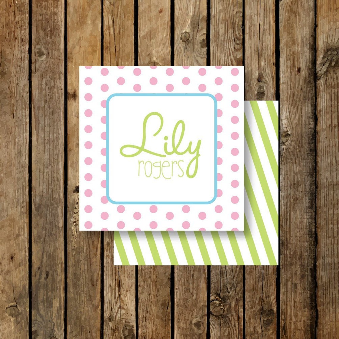 Personalized Gift Tags Girl Calling Cards Enclosure Cards - Etsy