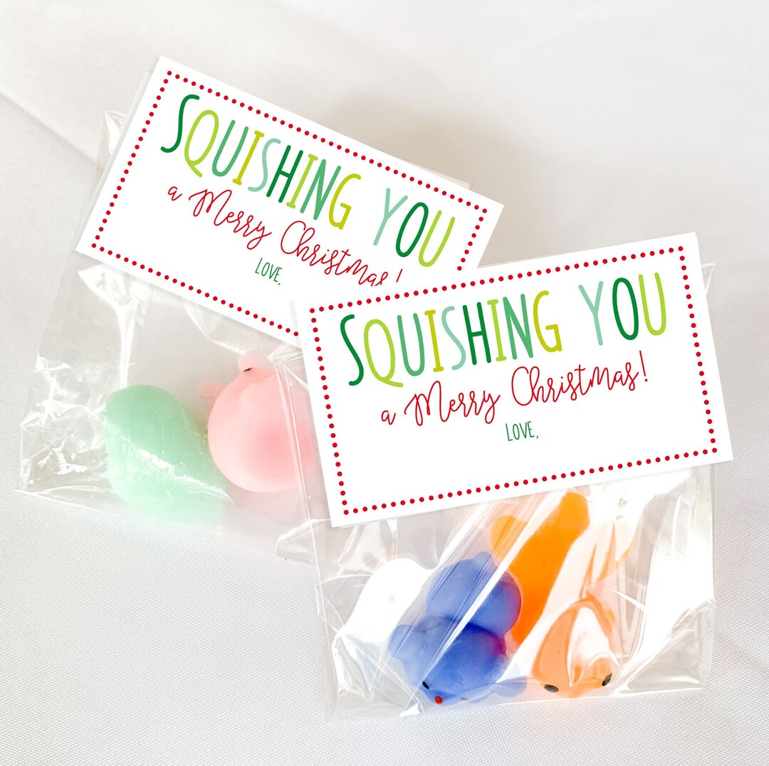 Squishing You A Merry Christmas Topper | Squishy Christmas Printable ...
