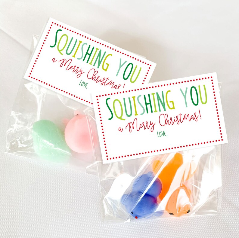 Squishing You A Merry Christmas Topper | Squishy Christmas Printable ...