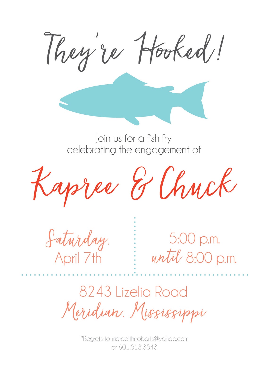 Fish Fry Engagement Invitation Fish Fry Birthday Party - Etsy