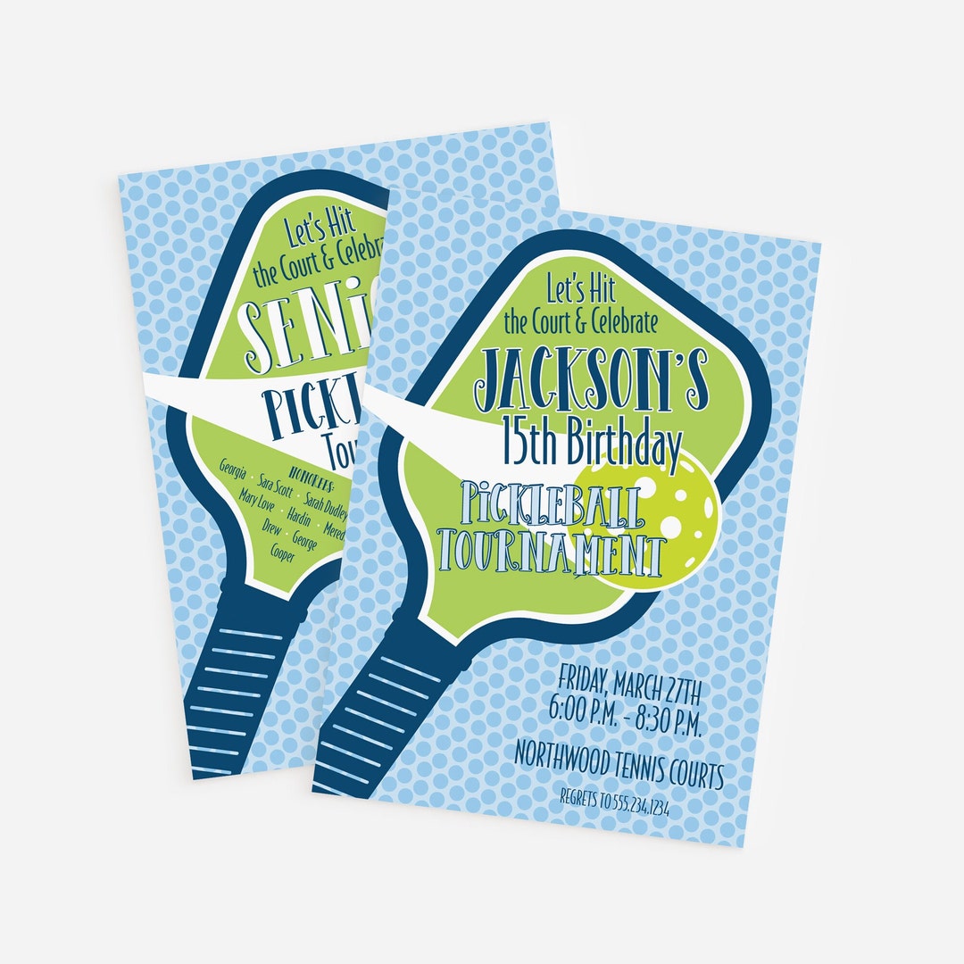 Pickleball Invitation | Birthday Party Invitation | Graduation Party ...