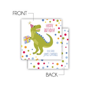 Dinosaur Birthday Tag | Dinosaur Calling Cards | Happy Birthday Gift Card | Dinosaur Birthday ...