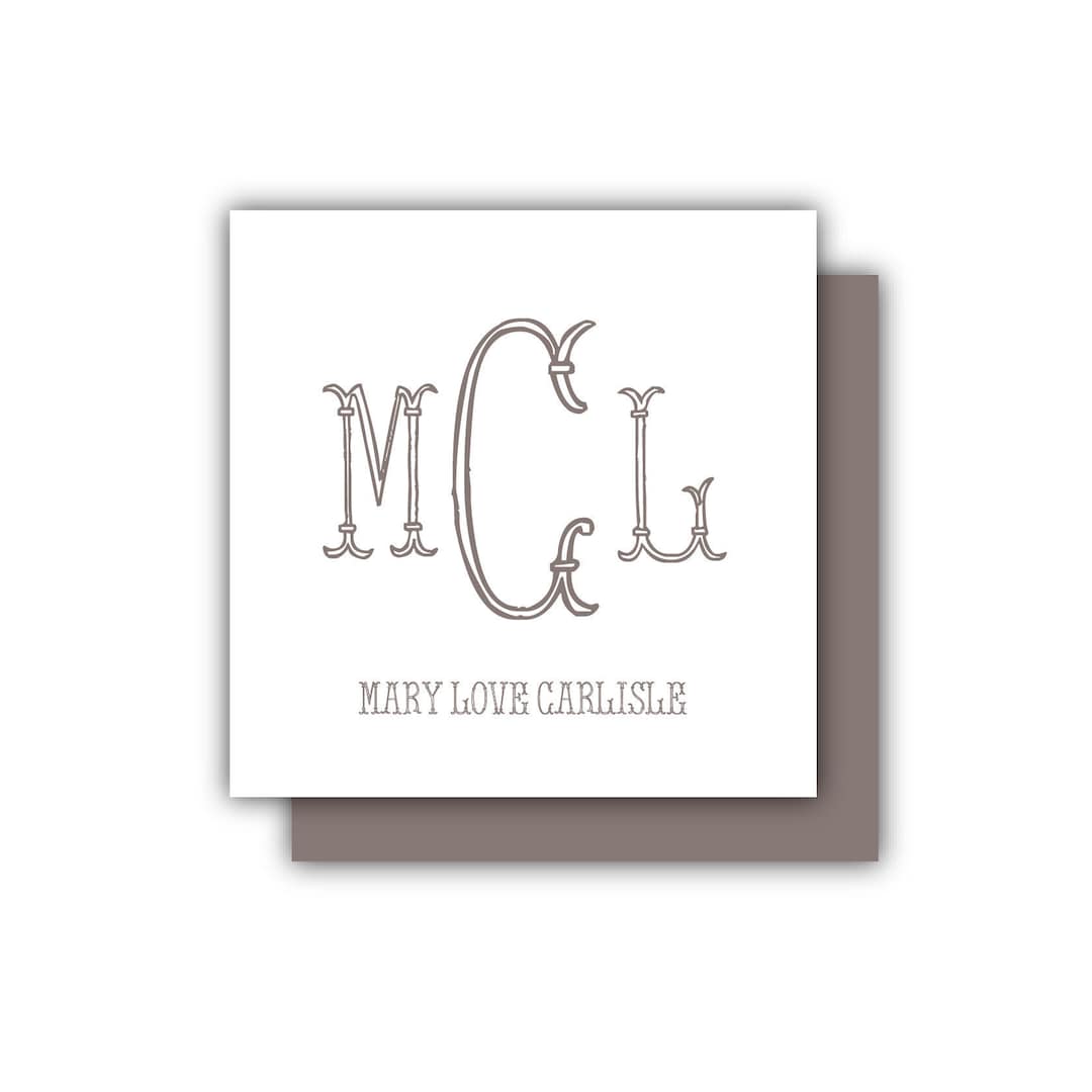 Personalized Elegant Monogram Calling Cards | Gift Tags | Birthday Gift ...