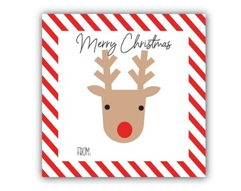 Reindeer Gift Tag - Etsy