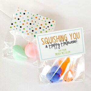 Squishy Halloween Treat Topper | Kids Halloween Favor Tag | Squishy ...