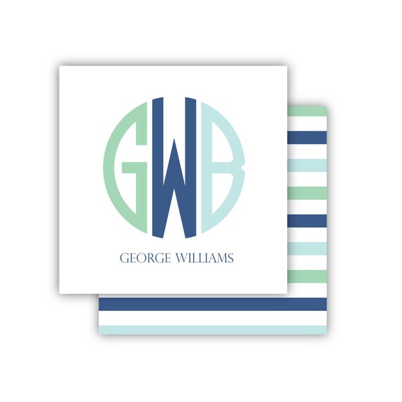Personalized Monogram Gift Tags Boy Calling Cards Gift - Etsy