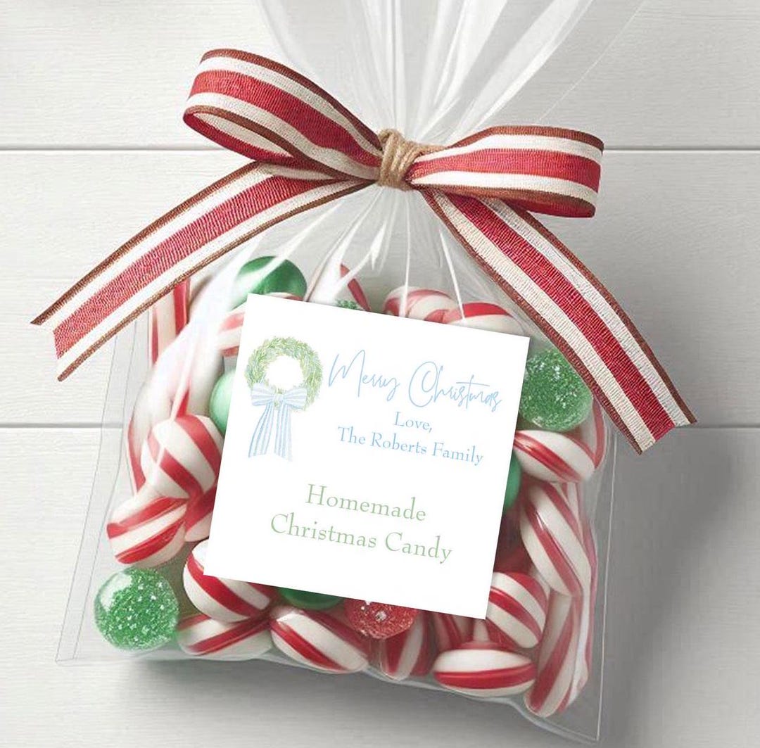 Christmas Treat Labels | Christmas Food Stickers | Holiday Gift ...