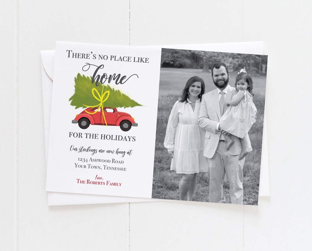 Christmas Moving Card Home for the Holidays Christmas Card Single Photo ...