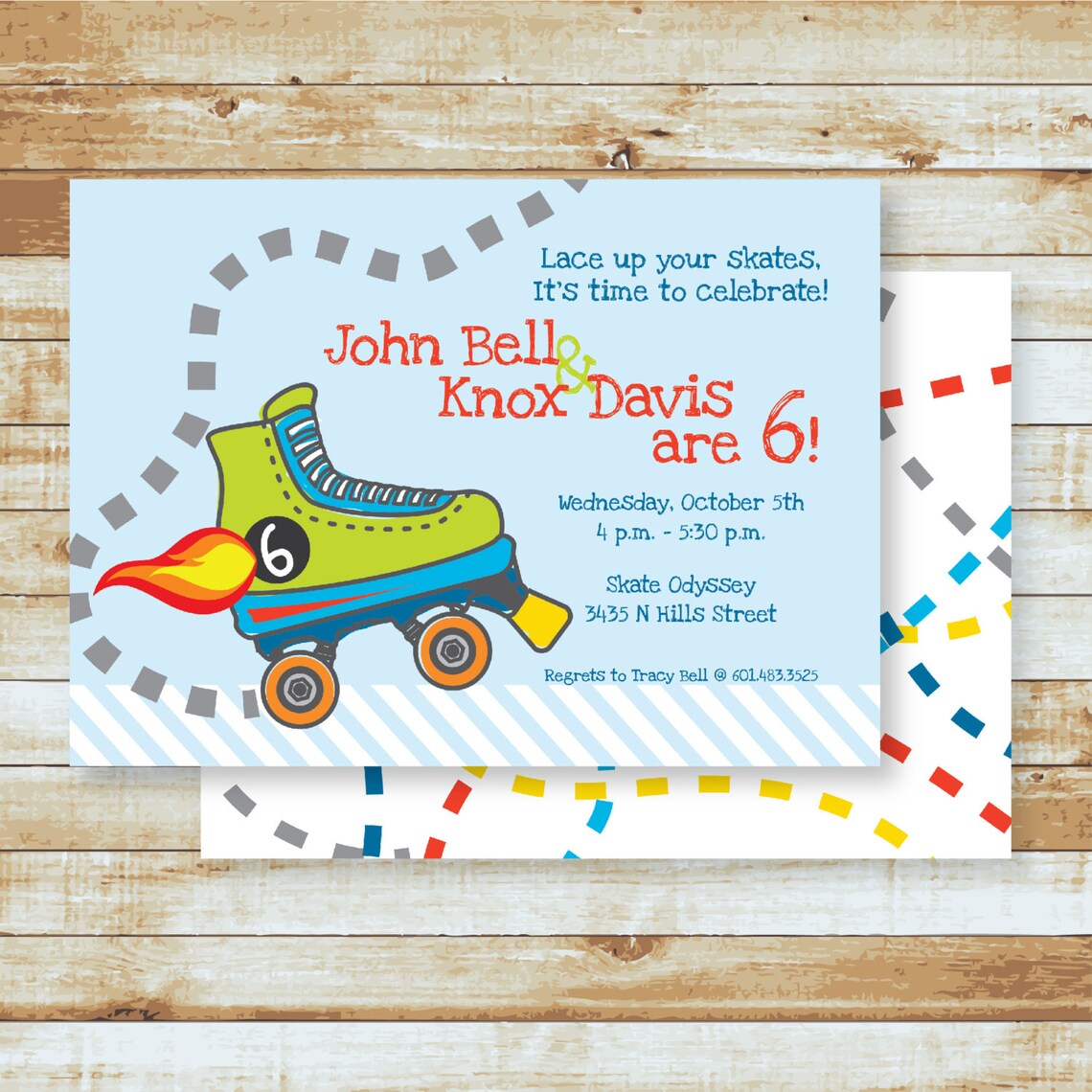 Skate Party Invitation Boy Skating Birthday Invitation - Etsy