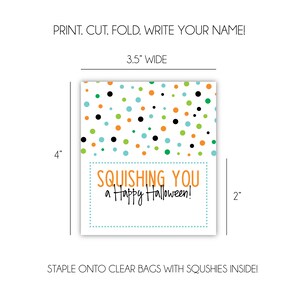 DIGITAL Squishy Halloween Toppers | Kids Halloween Tags | Halloween ...