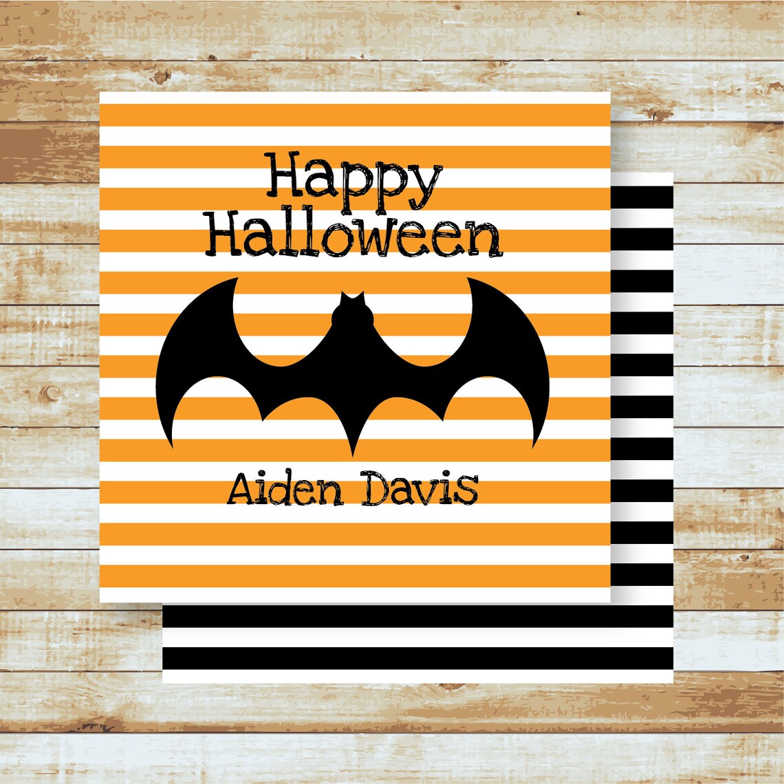 Personalized Halloween Bat Gift Tags Halloween Stickers - Etsy
