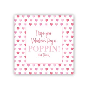 Poppin Valentine Printable | Poppin Favor Tag | Printable Class ...