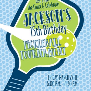 Pickleball Invitation | Birthday Party Invitation | Graduation Party ...