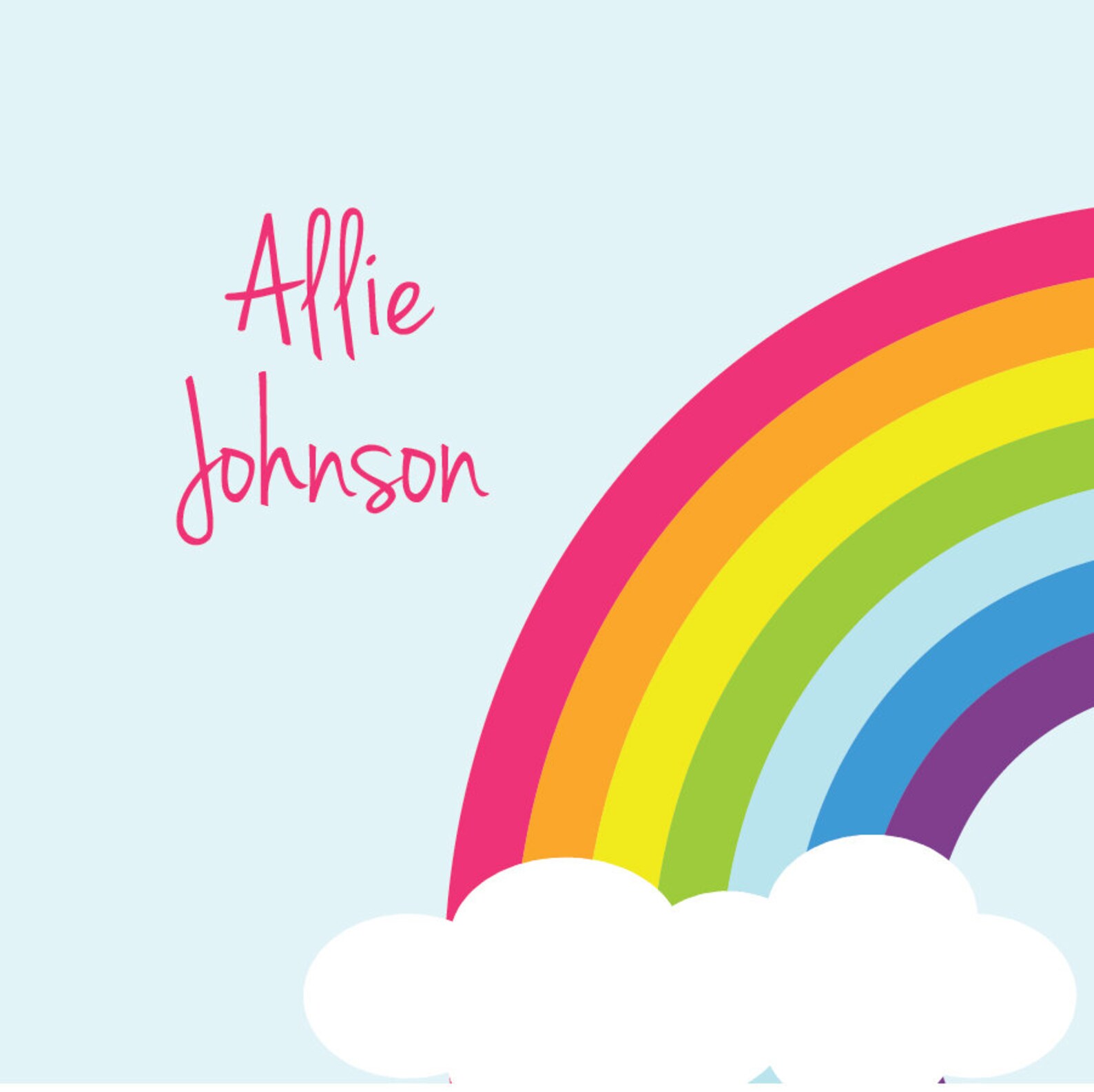 Rainbow Gift Tags Personalized Gift Tag Calling Cards - Etsy