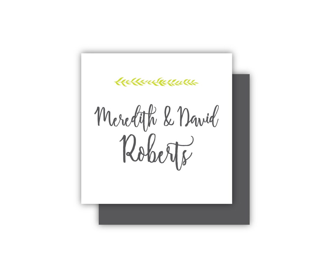 Personalized Couples Gift Tags | Calling Cards | Enclosure Cards | Gift ...