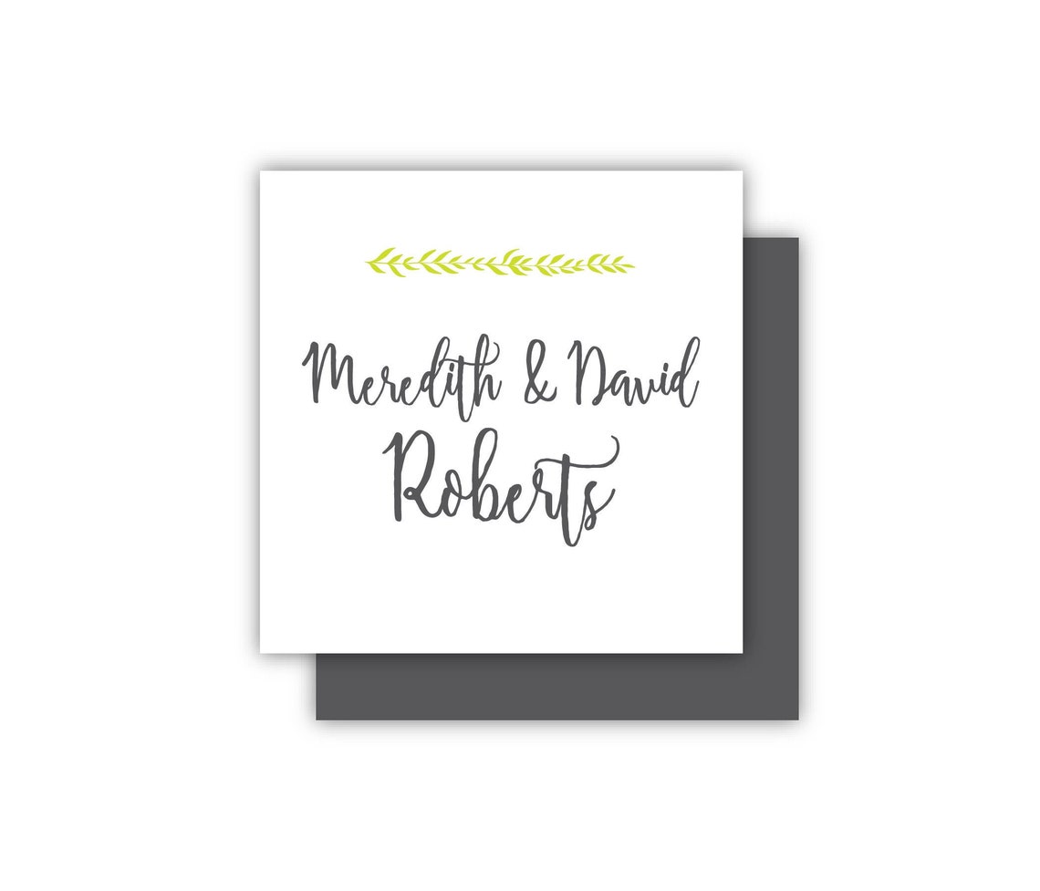 Personalized Couples Gift Tags | Calling Cards | Enclosure Cards | Gift ...