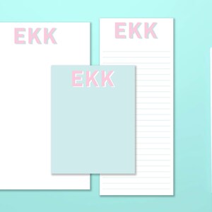 Shadow Monogram Notepads | Modern Monogram | Custom Notepad | Grocery List Notepad | Notepad Set ...