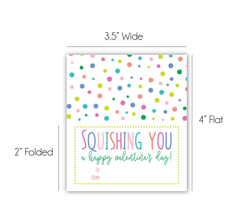 Squishing You Valentine Topper | Class Valentine | Squishy Valentine ...