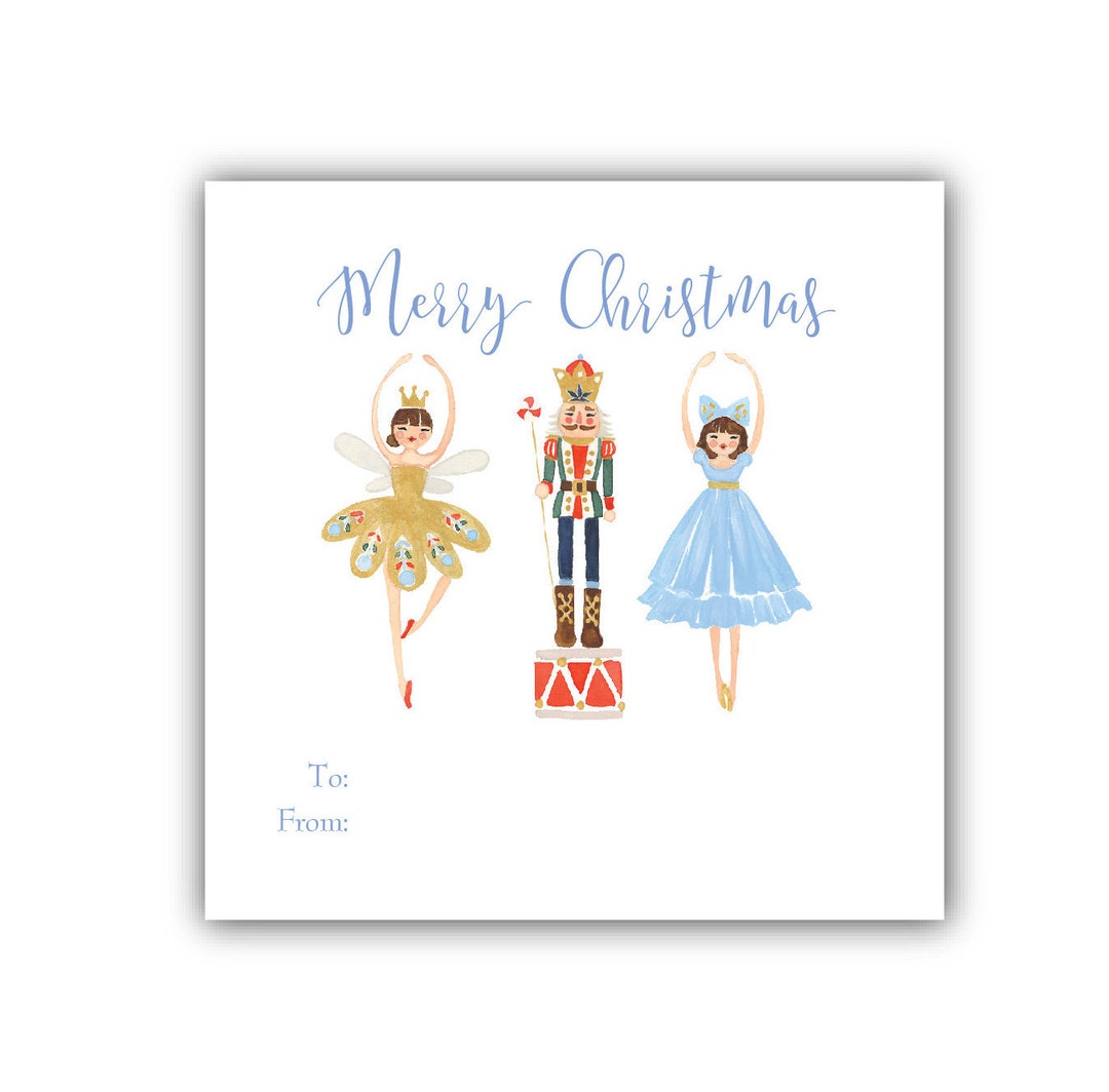 Nutcracker Ballet Gift Tags | Christmas Cards | Christmas Stickers ...
