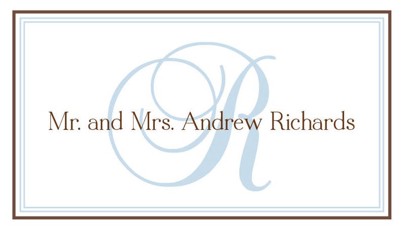 Personalized Calling Cards Formal Gift Card Couples - Etsy