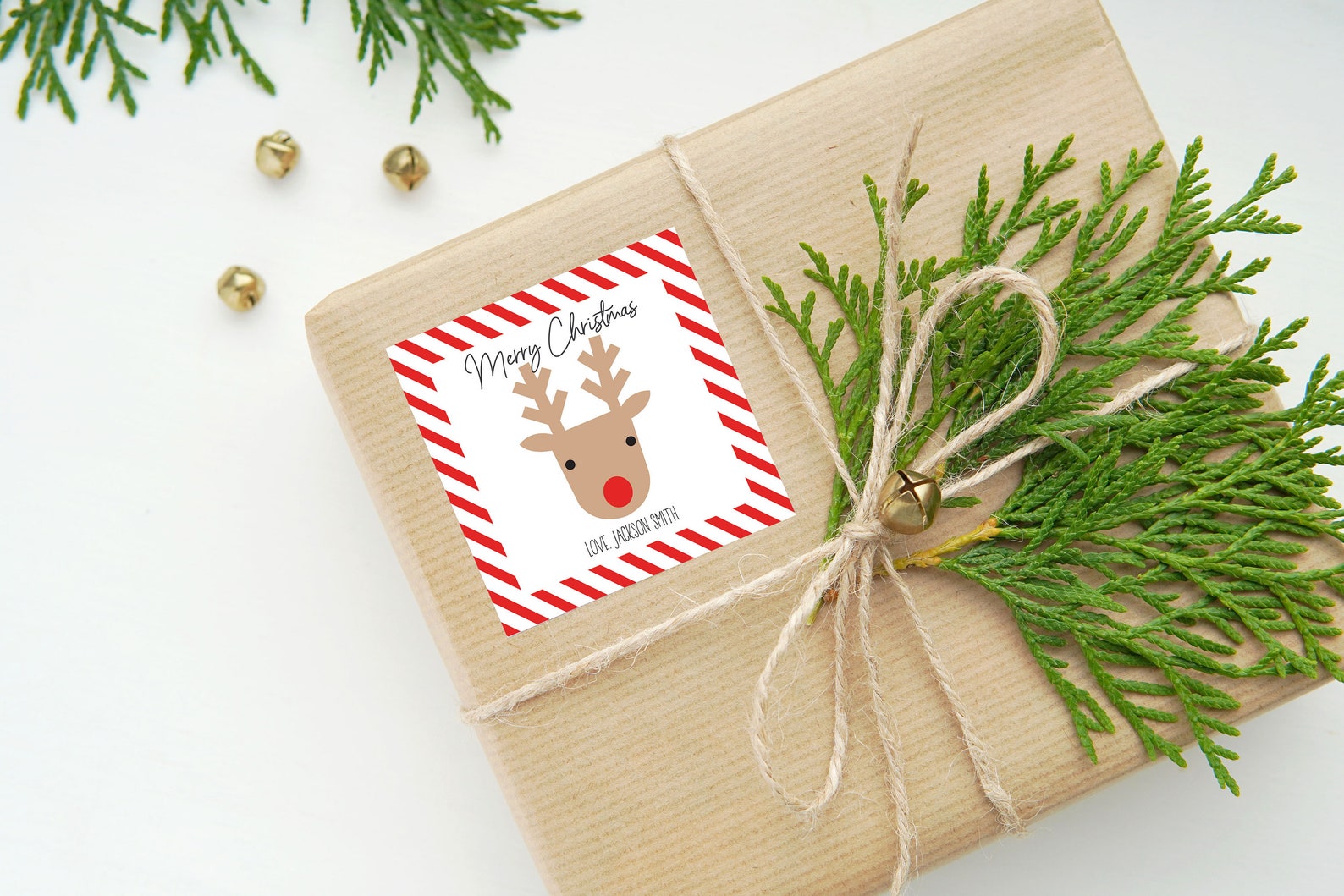 Reindeer Gift Tags Personalized Holiday Gift Tags Kids - Etsy