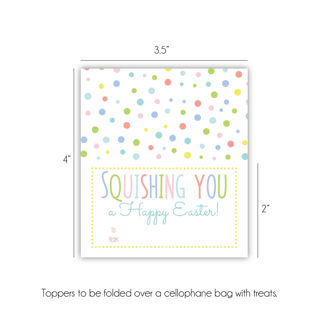 Squishing You Easter Treat Topper | Kids Easter Favor Tag | Squishy ...