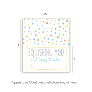 Squishing You Easter Treat Topper | Kids Easter Favor Tag | Squishy ...