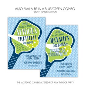 Pickleball Birthday | Birthday Invitation | Graduation Party | Pickle ...